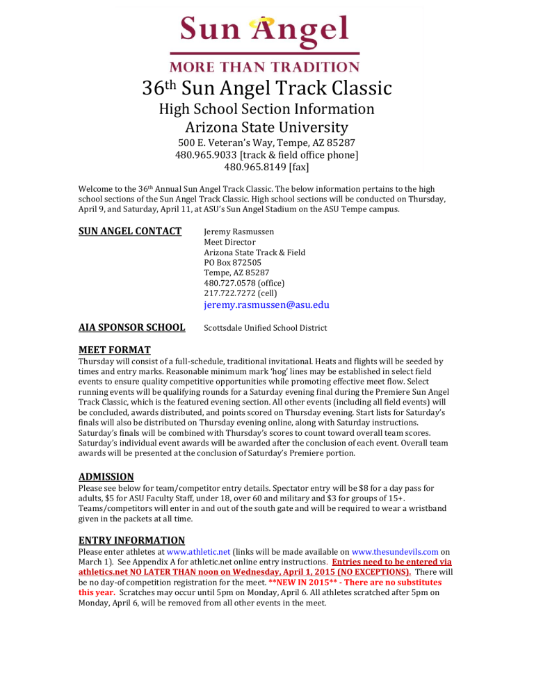 36th Sun Angel Track Classic