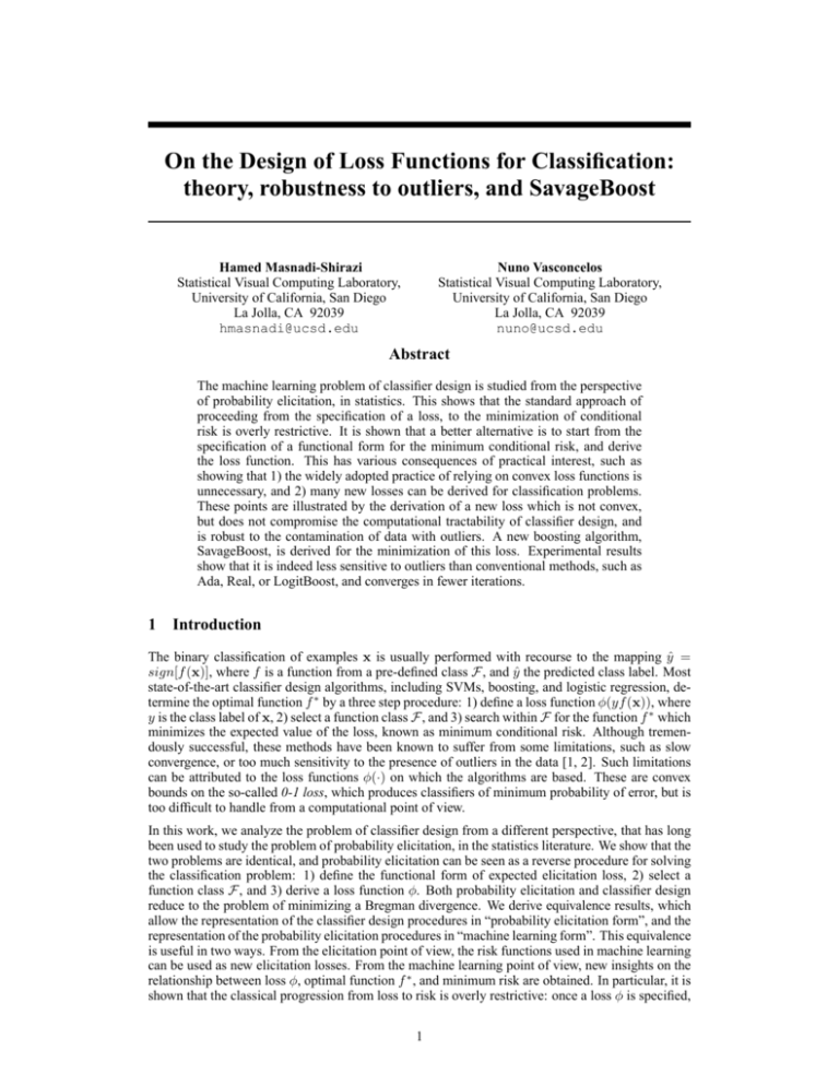 On the Design of Loss Functions for Classification