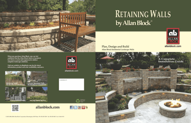 Residential Retaining Wall Installation Guide for Allan Block
