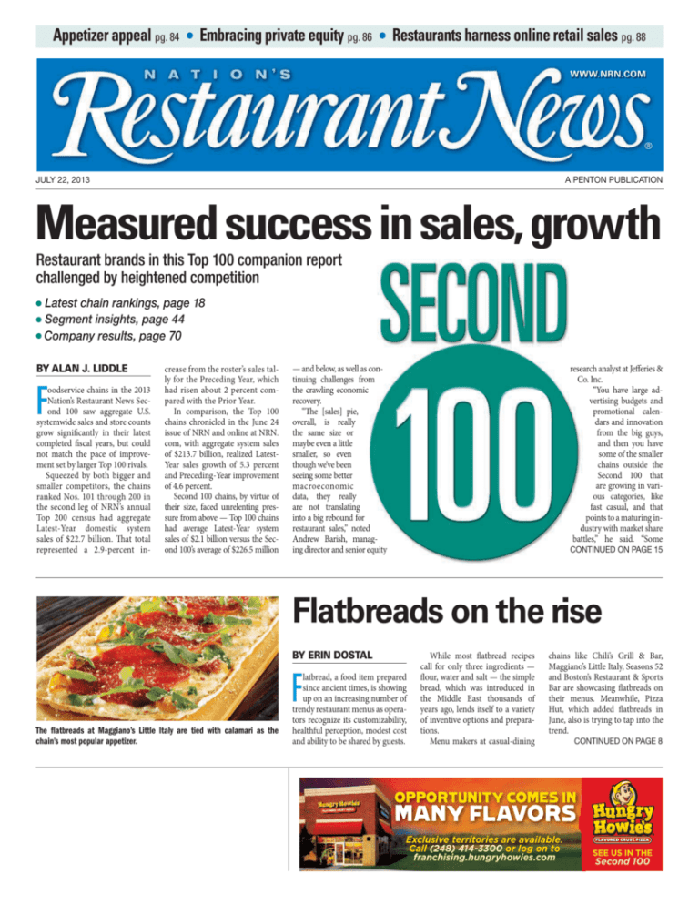 Nation's Restaurant News - July 22, 2013