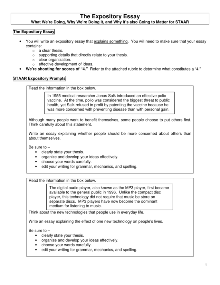 The Expository Essay
