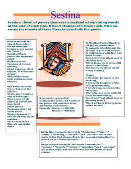 Sestina Challenge - englishisgreaterthanmaths
