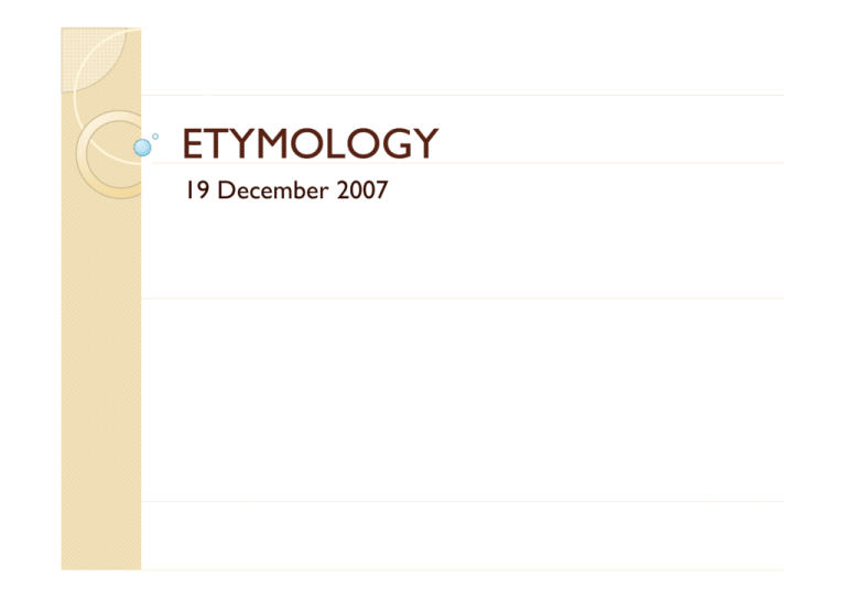 ETYMOLOGY Unizd hr