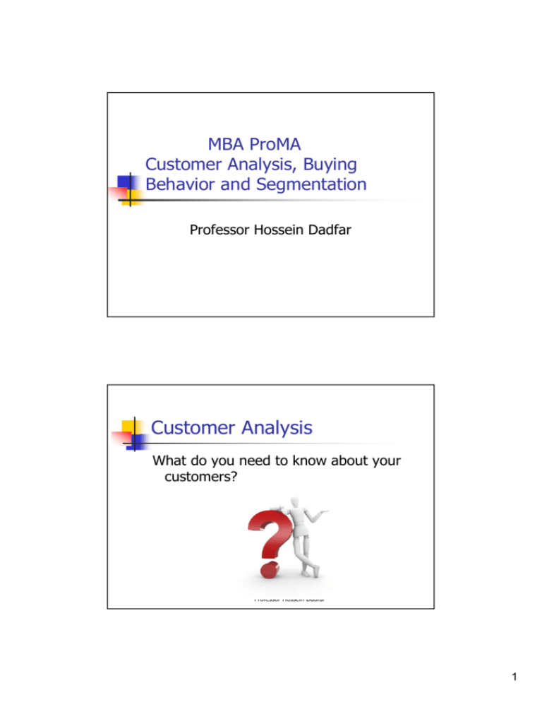 Customer Analysis