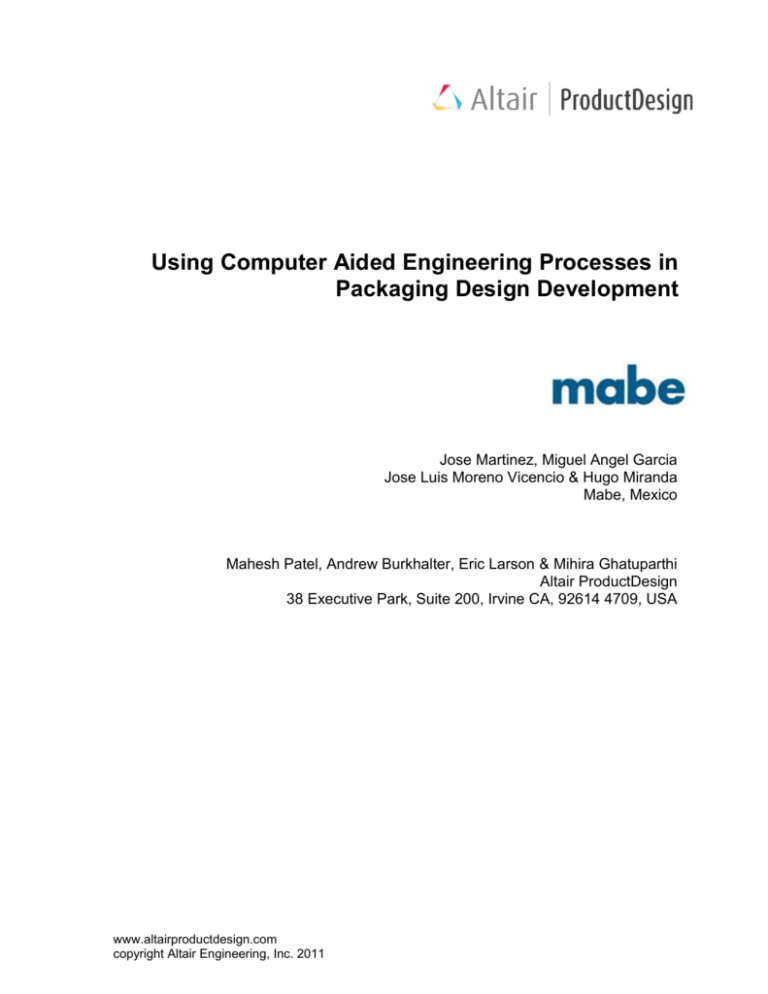 Mabe - Using Computer Aided Engineering Processes in Packaging