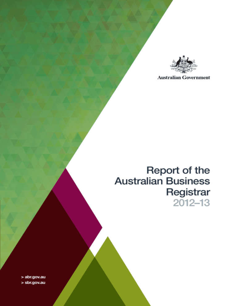 Report of the Australian Business Registrar 2012–13