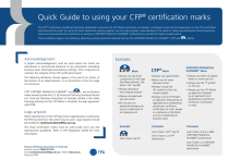 CFP® Certification Mark Usage Guide