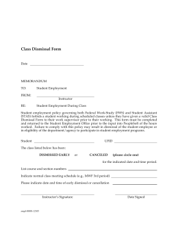 Parent letter Early dismissal 111313