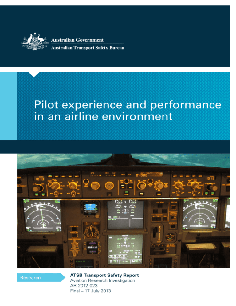 Pilot experience and performance in an airline environment