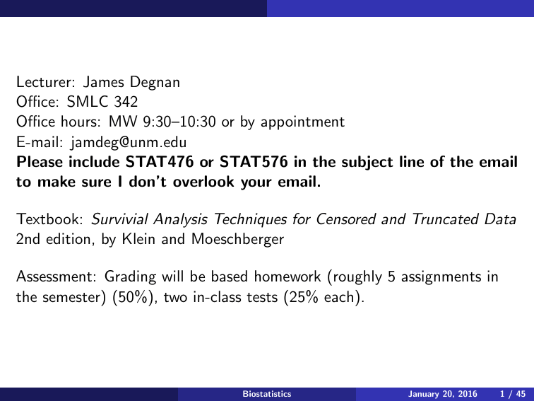 STAT574 STAT474 Biostatistics STAT574 STAT474 Biostatistics