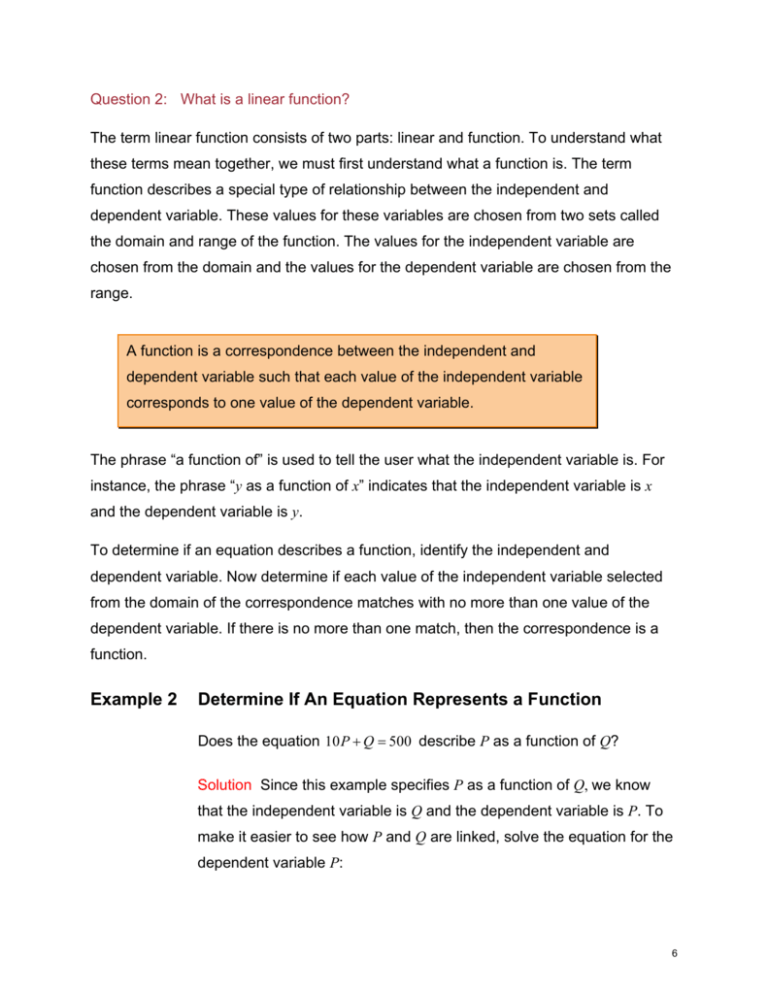 What Is A Linear Function 