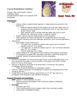 Rotator Cuff Repair Surgical Protocol