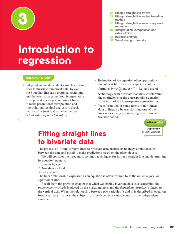 Introduction To Regression Introduction To Regression
