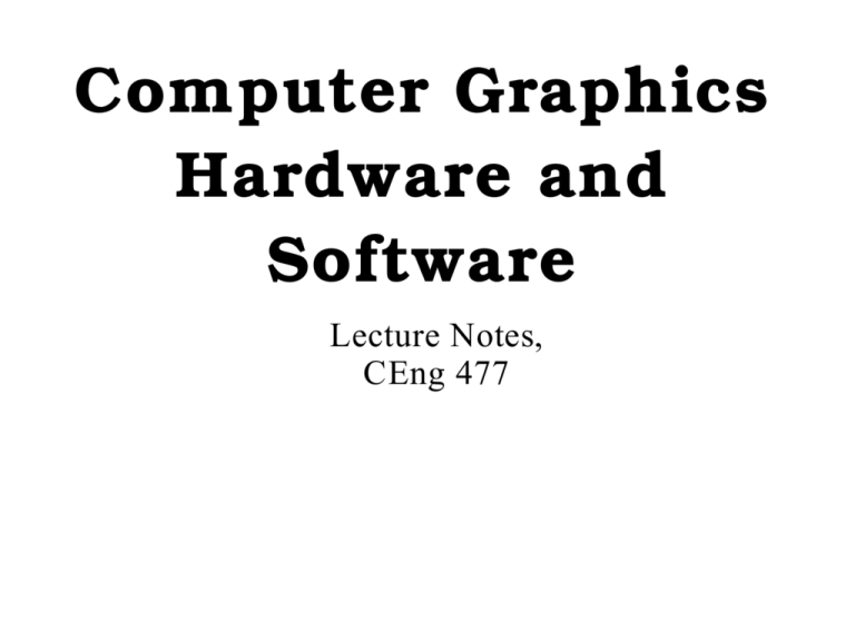 Computer Graphics Hardware And Software