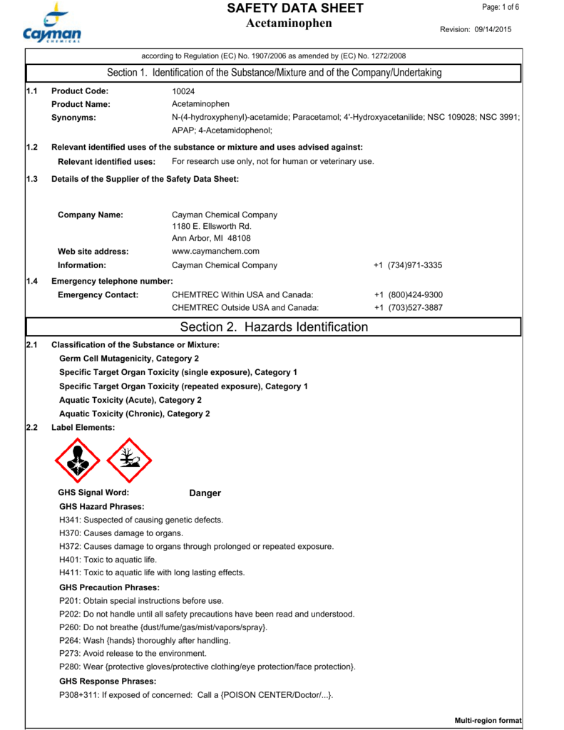 Safety Data Sheet SDS 