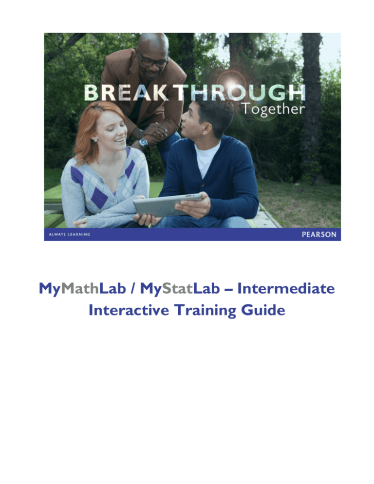 MyMathLab/MyStatLab - Intermediate