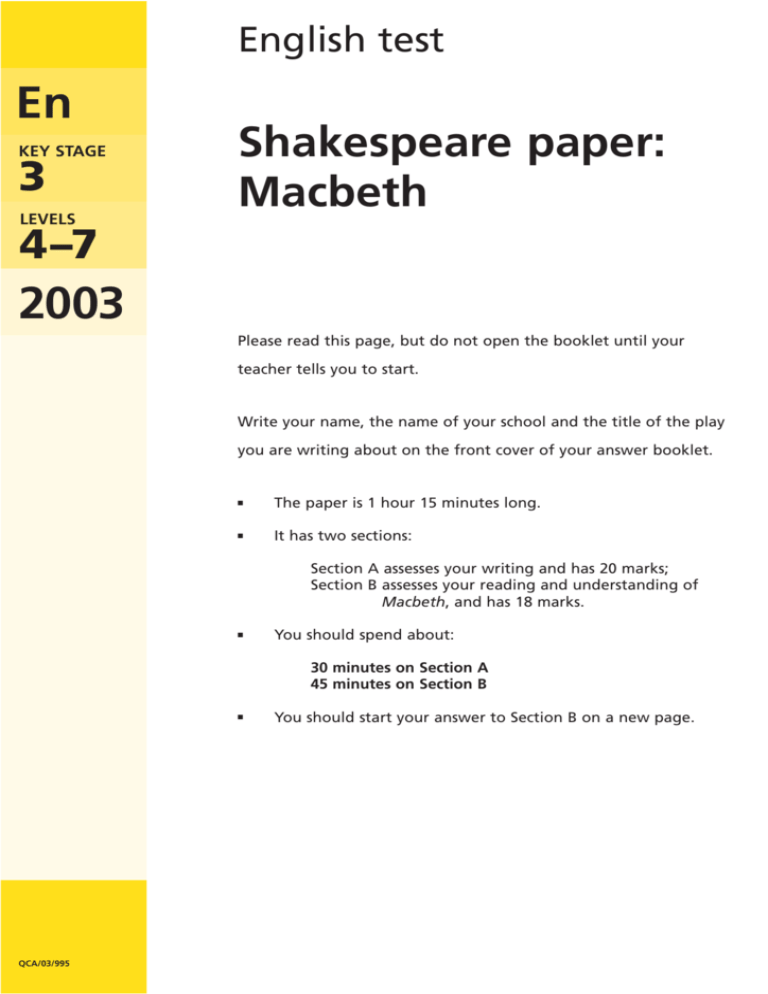 Macbeth Testbase