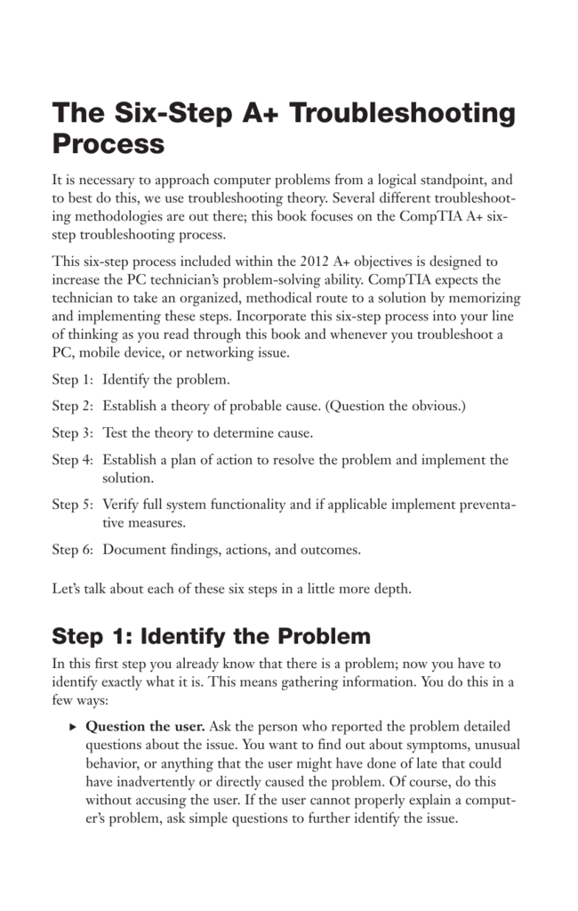 Troubleshooting Troubleshooting