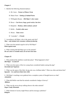 Animal Farm Test: Chapters 1-5