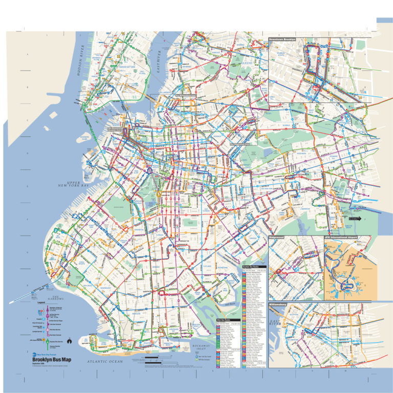 Brooklyn Bus Map Brooklyn Bus Map