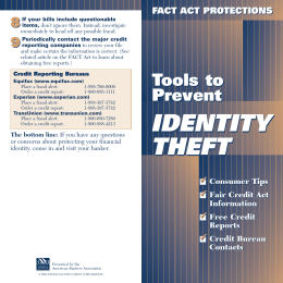 Identity Theft Brochure - Philadelphia University