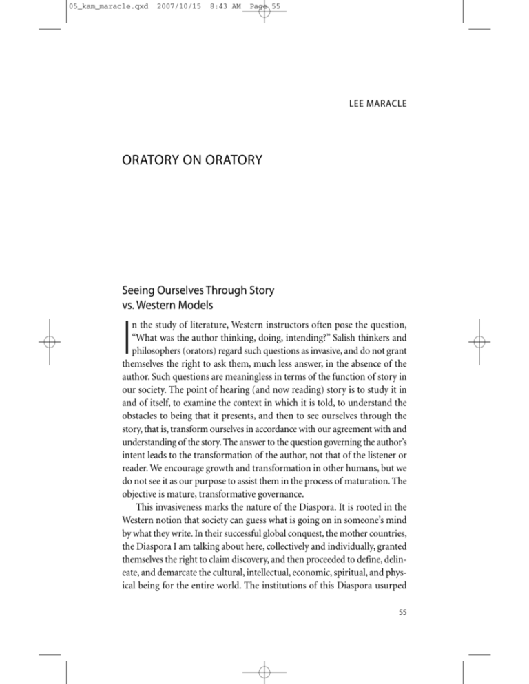 ORATORY ON ORATORY