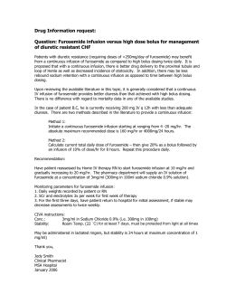 Guidelines for the Use of Furosemide (Lasix )