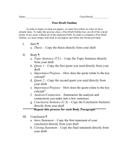 Harvard Outline Format Argument Essay