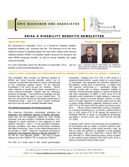 GUIDELINES TO USE OF AXIS V: Global Assessment Functioning