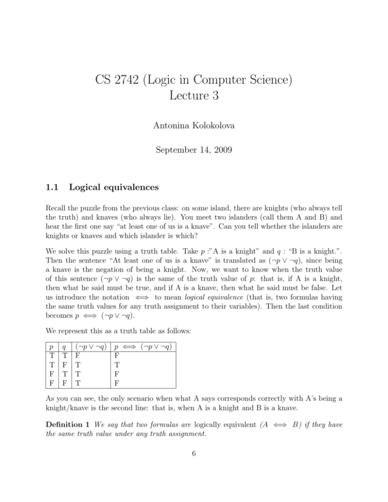 CS 2742 Logic In Computer Science Lecture 3