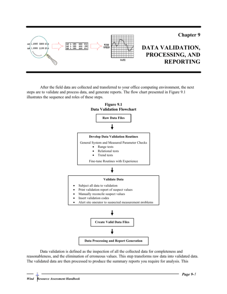 Data Validation Processing And Reporting Guidelines