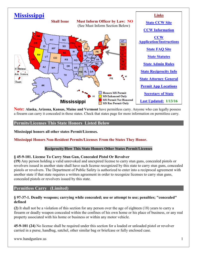 Mississippi Handgunlaw us Mississippi Handgunlaw us