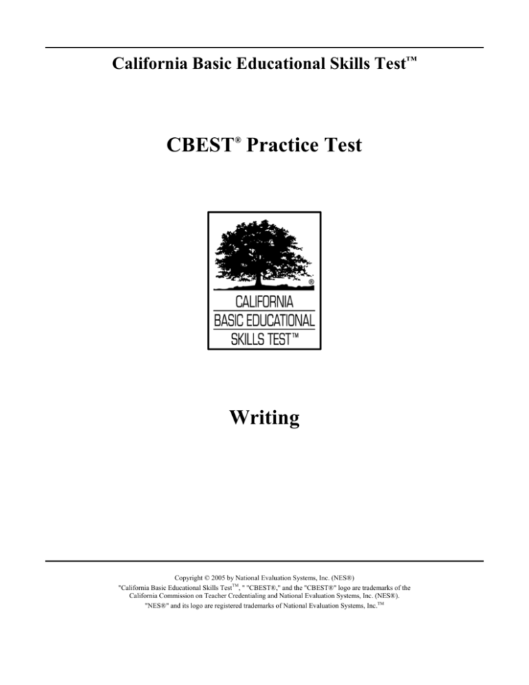 CBEST Practice Test Writing