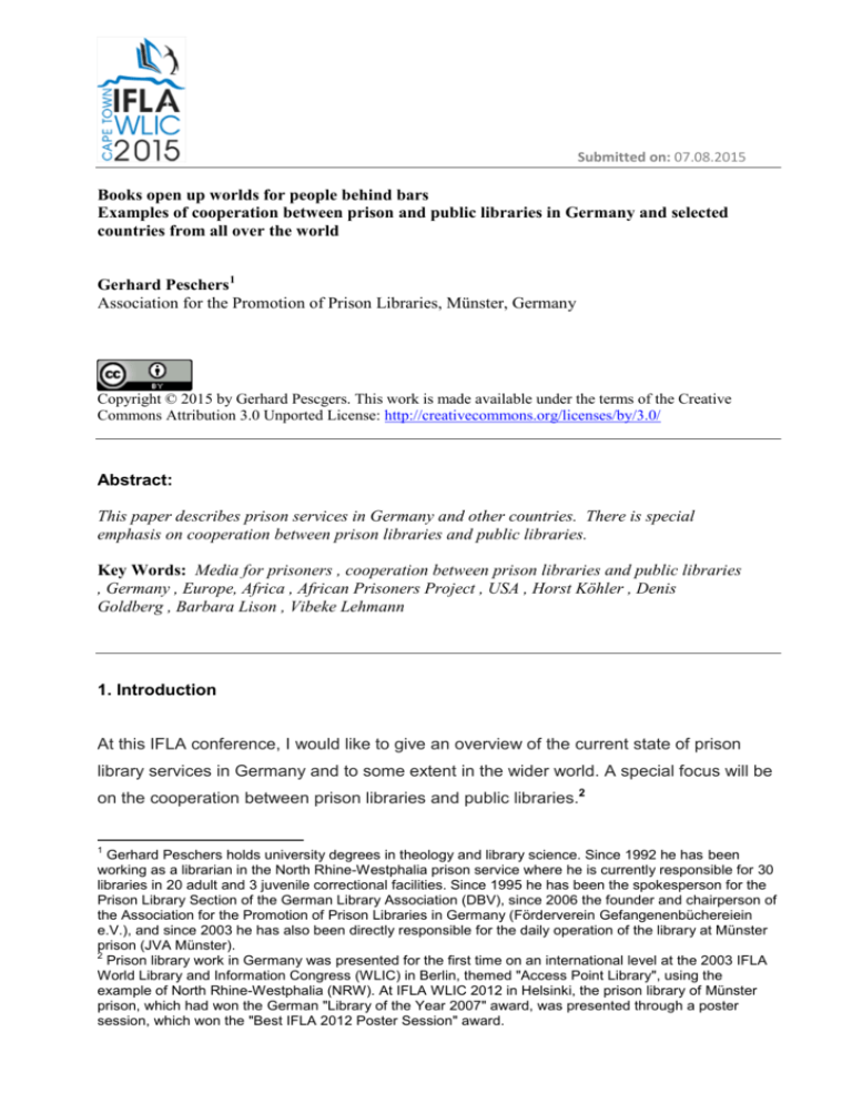 Books open up worlds for people behind bars Examples of