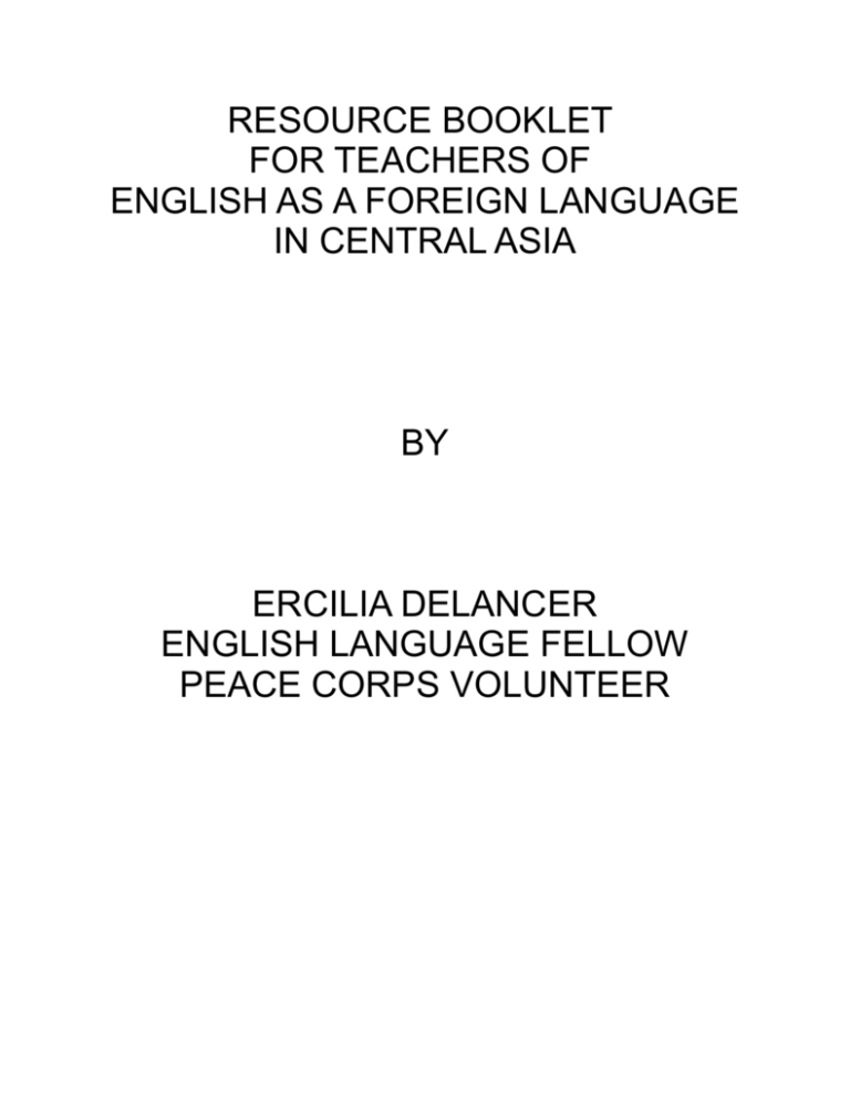 Resource Boook For EFL Teachers
