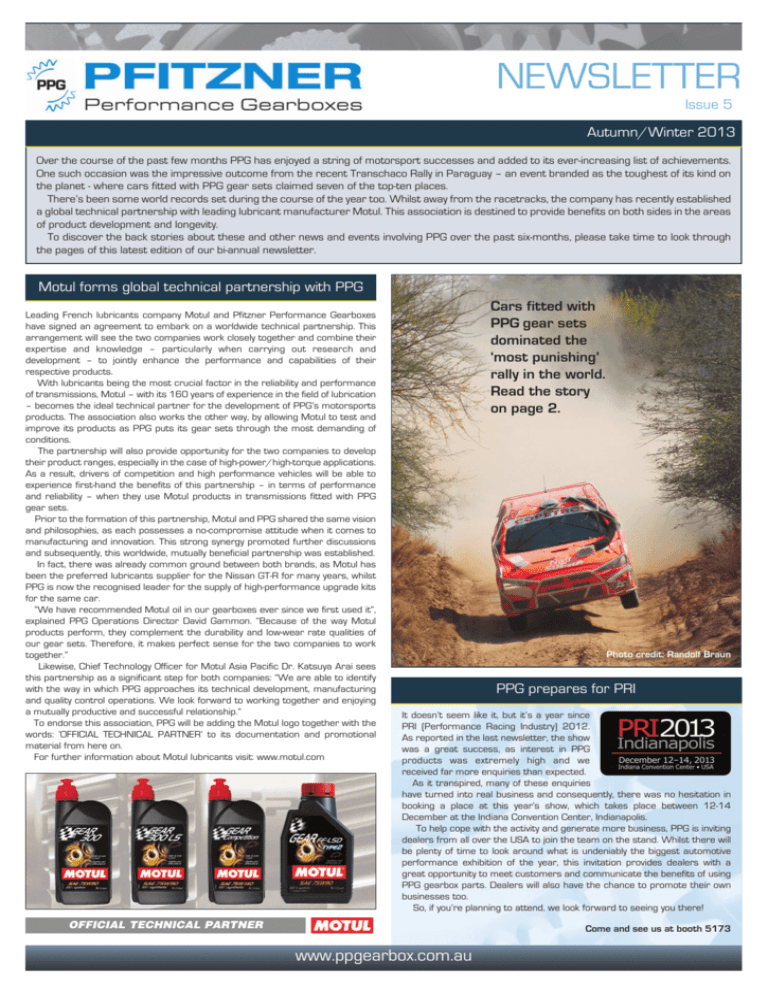 NEWSLETTER - Pfitzner Performance Gearbox