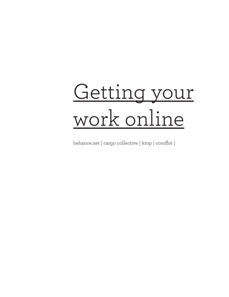 Getting Your Work Online