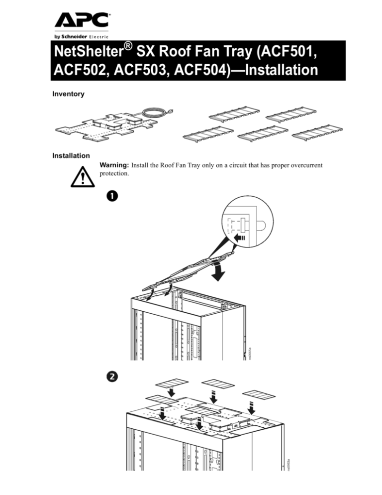 NetShelter SX Roof Fan Tray Installation