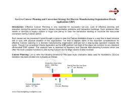 Cutover Strategy and Plan