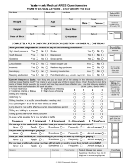 Respiratory Sleep Physiology Test Request Form
