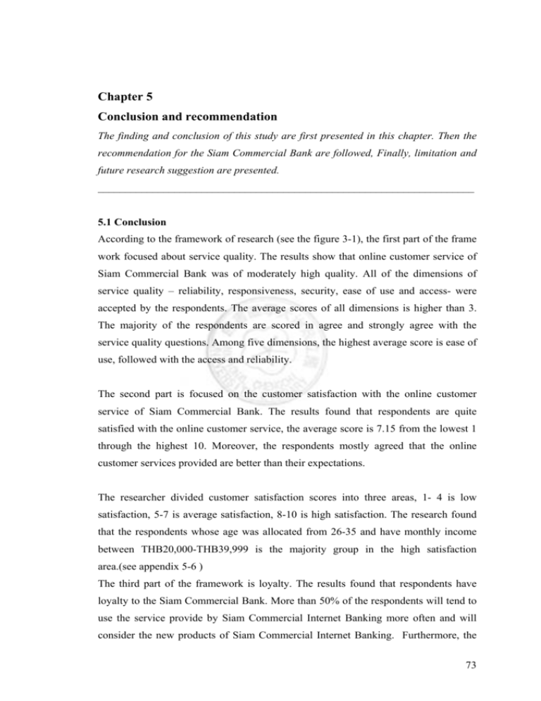 Chapter 5 Conclusion And Recommendation
