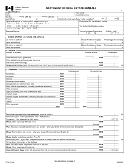 T776 Statement of Real Estate Rentals