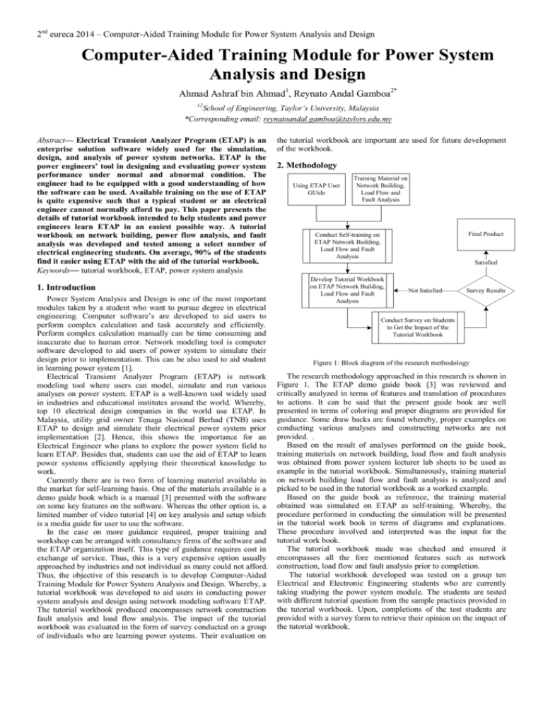 Computer-Aided Training Module for Power