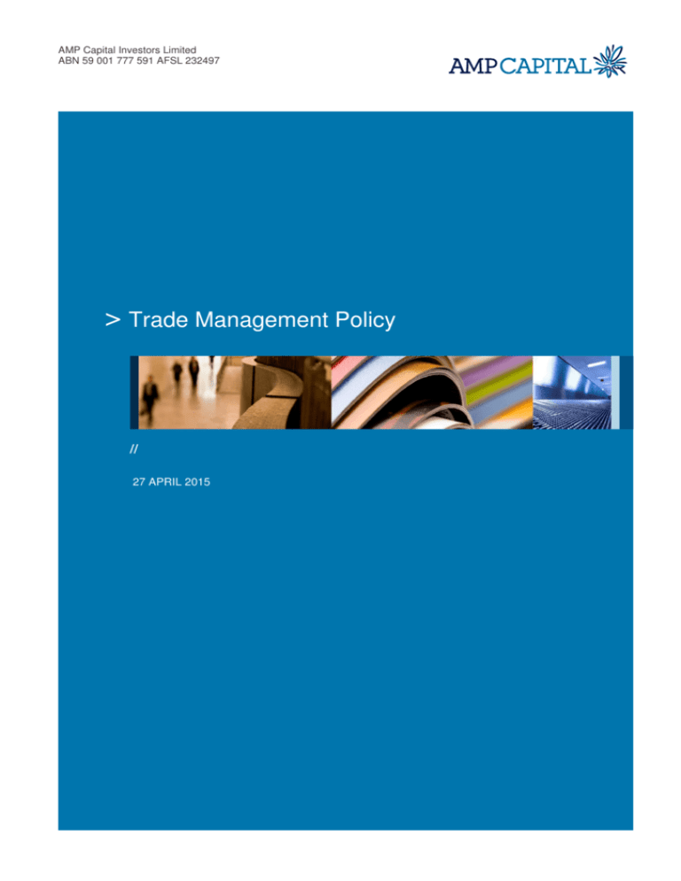 Trade Management Policy Trade Management Policy