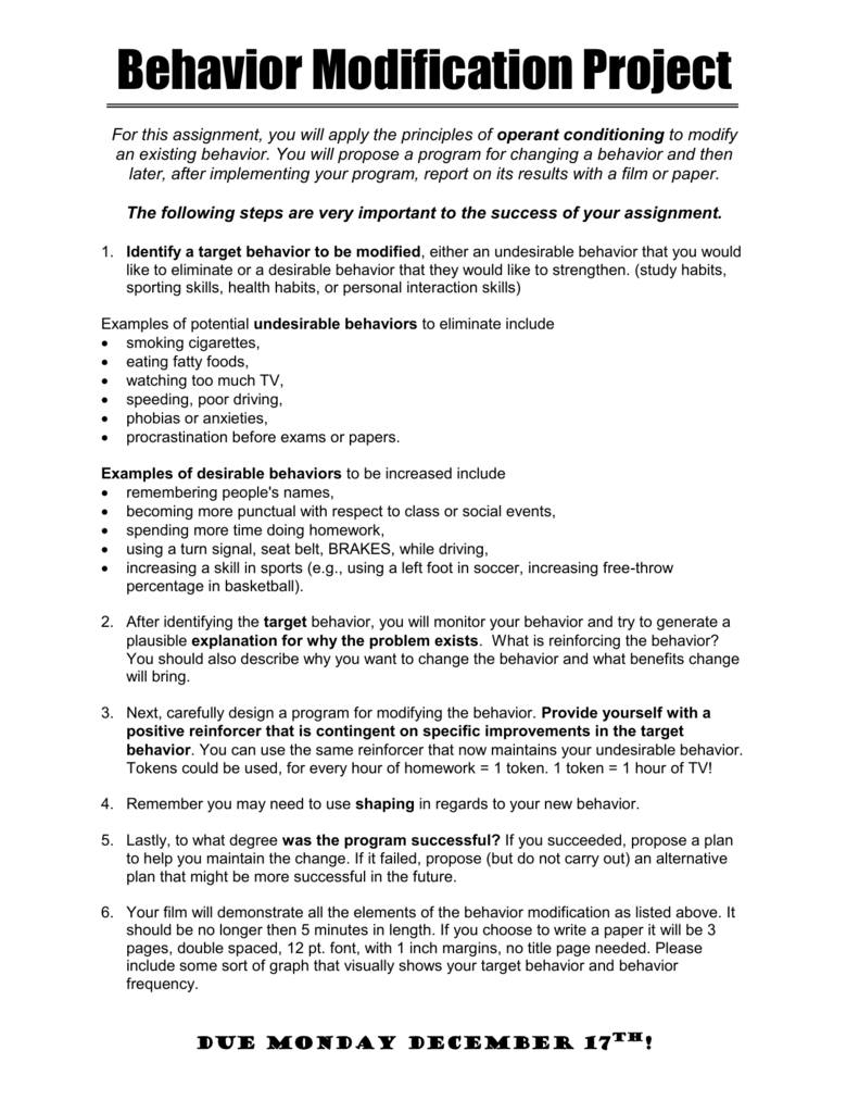  How To Write A Behavior Modification Plan 10 ADHD Behavior