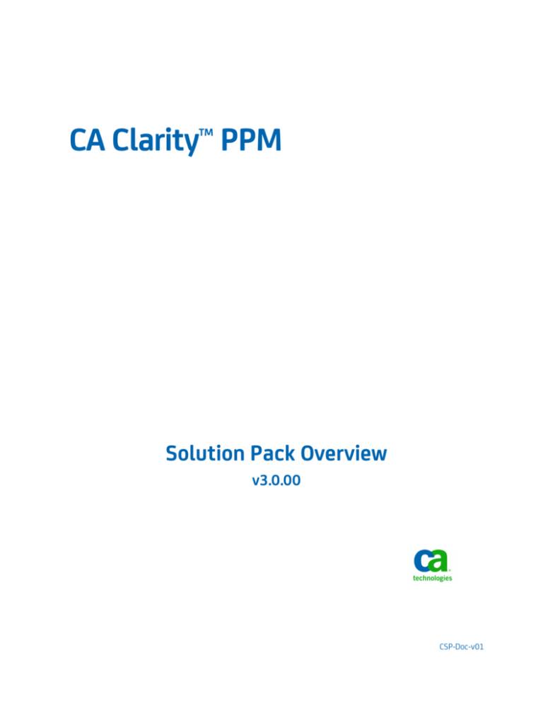 the Clarity Solution Pack Product Guide