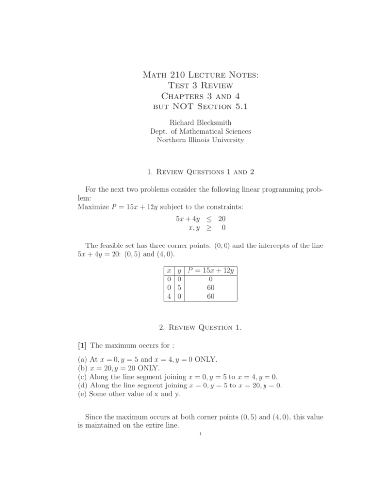 Practice Test 3 Solutions Department Of Mathematical Sciences Practice Test 3 Solutions Department Of Mathematical Sciences