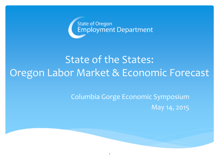 Oregon's Employment Situation A Summary Through April