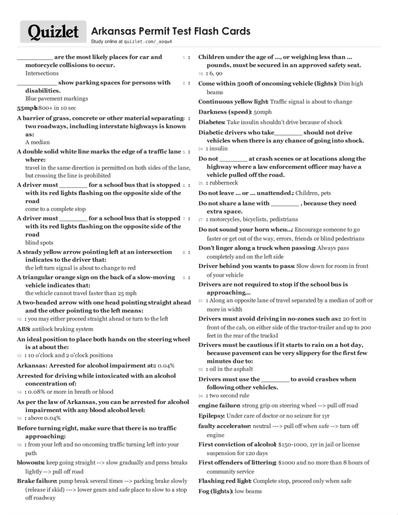 Printable Practice Permit Test Printable Practice Permit Test