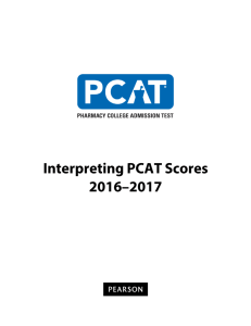 PCAT Score Interpretation Quick Reference